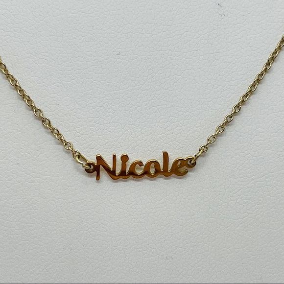 Jewelry | Gold Name Plate Nicole Necklace | Poshmark